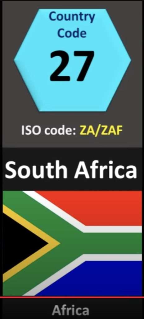 Hier staat +27 Landcode voor! - Mynd