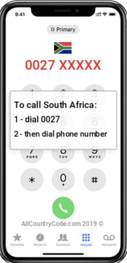 Hier staat +27 Landcode voor! - Mynd